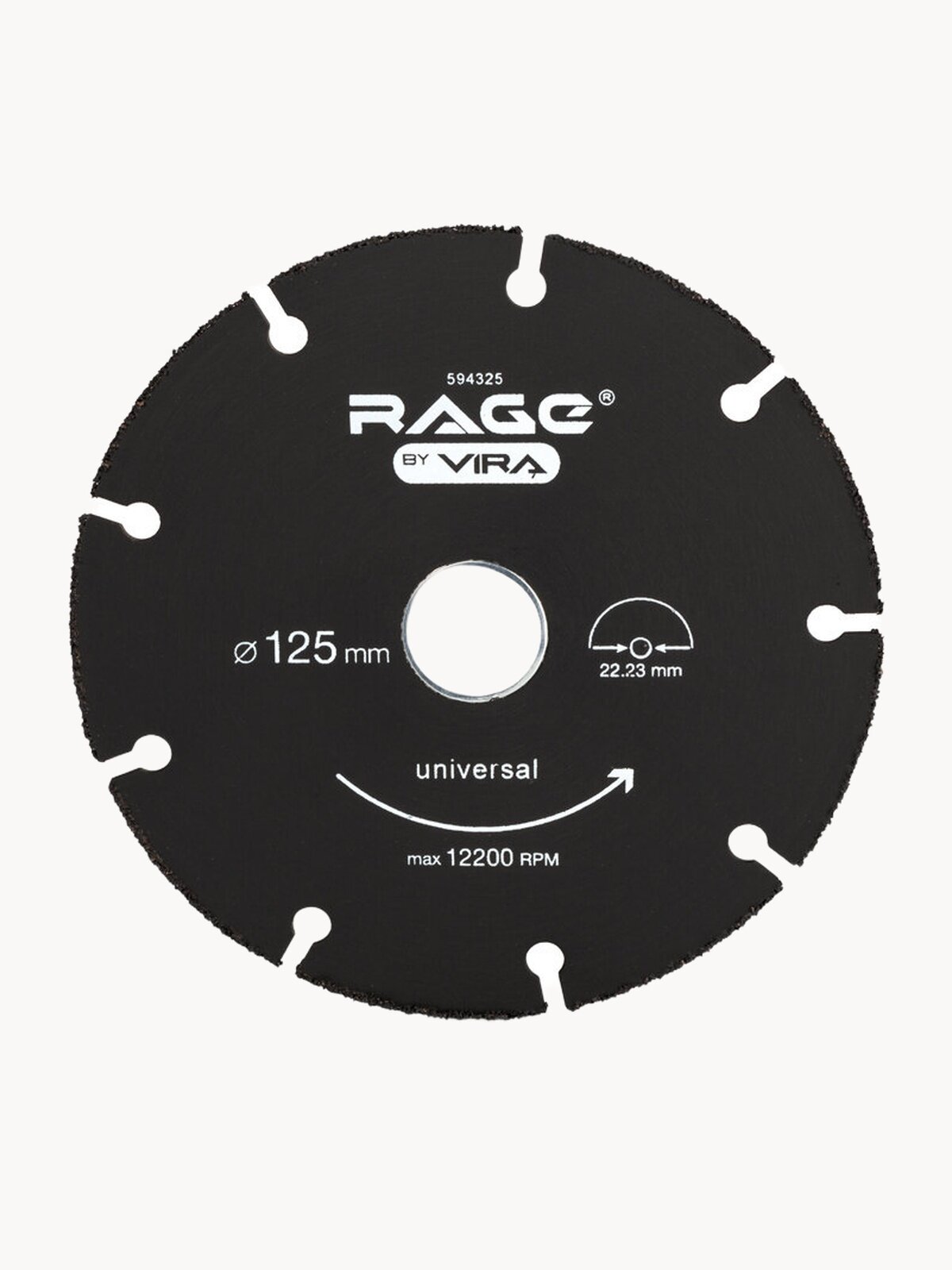 Диск пильный по дереву универсальный для УШМ 125 мм RAGE by VIRA