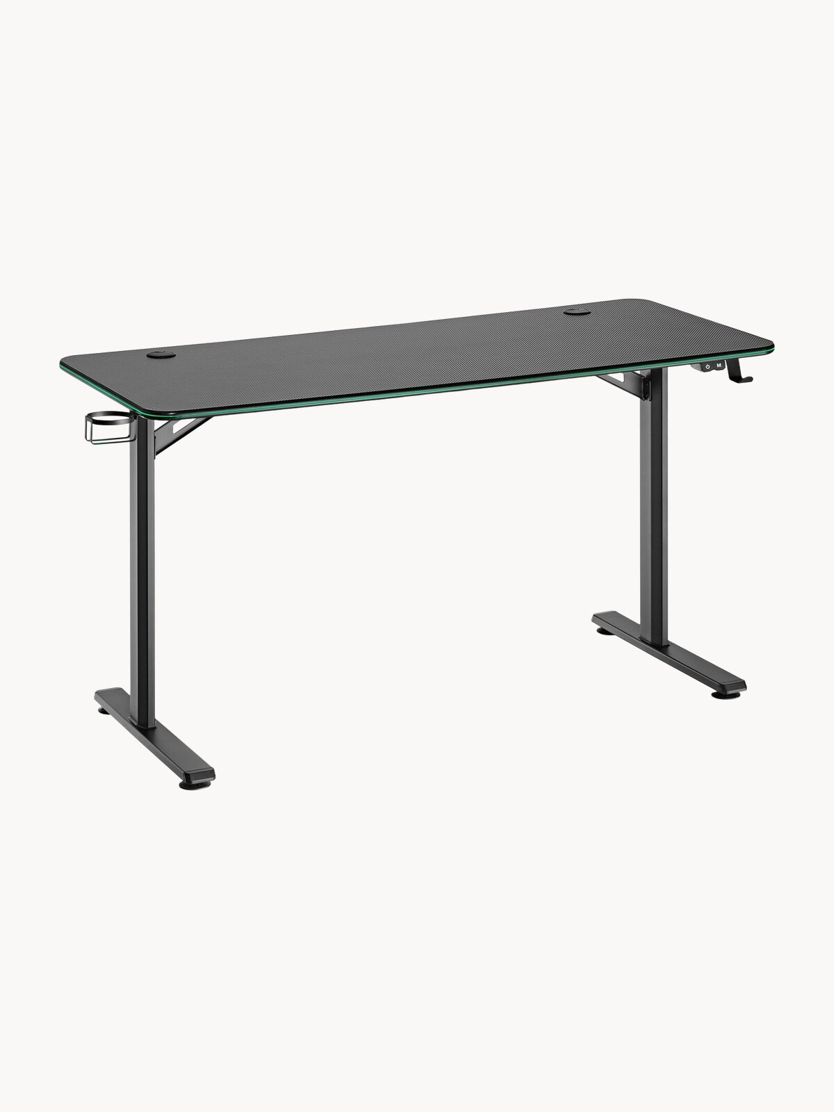 Стол для геймеров FIDEL FoxGear FG-GIR-54B c подсветкой, черный