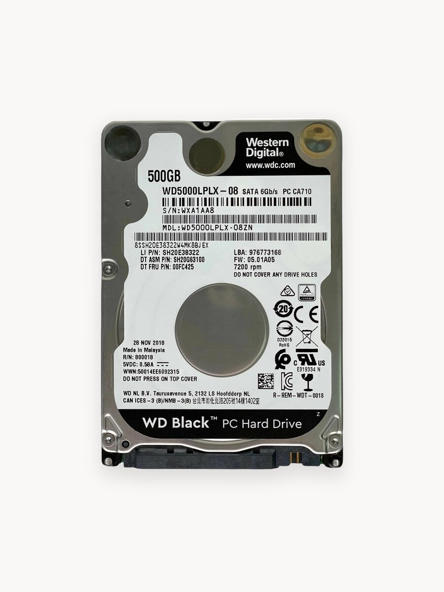 Внутренний жесткий диск Western Digital WD Black 500 ГБ WD5000LPLX