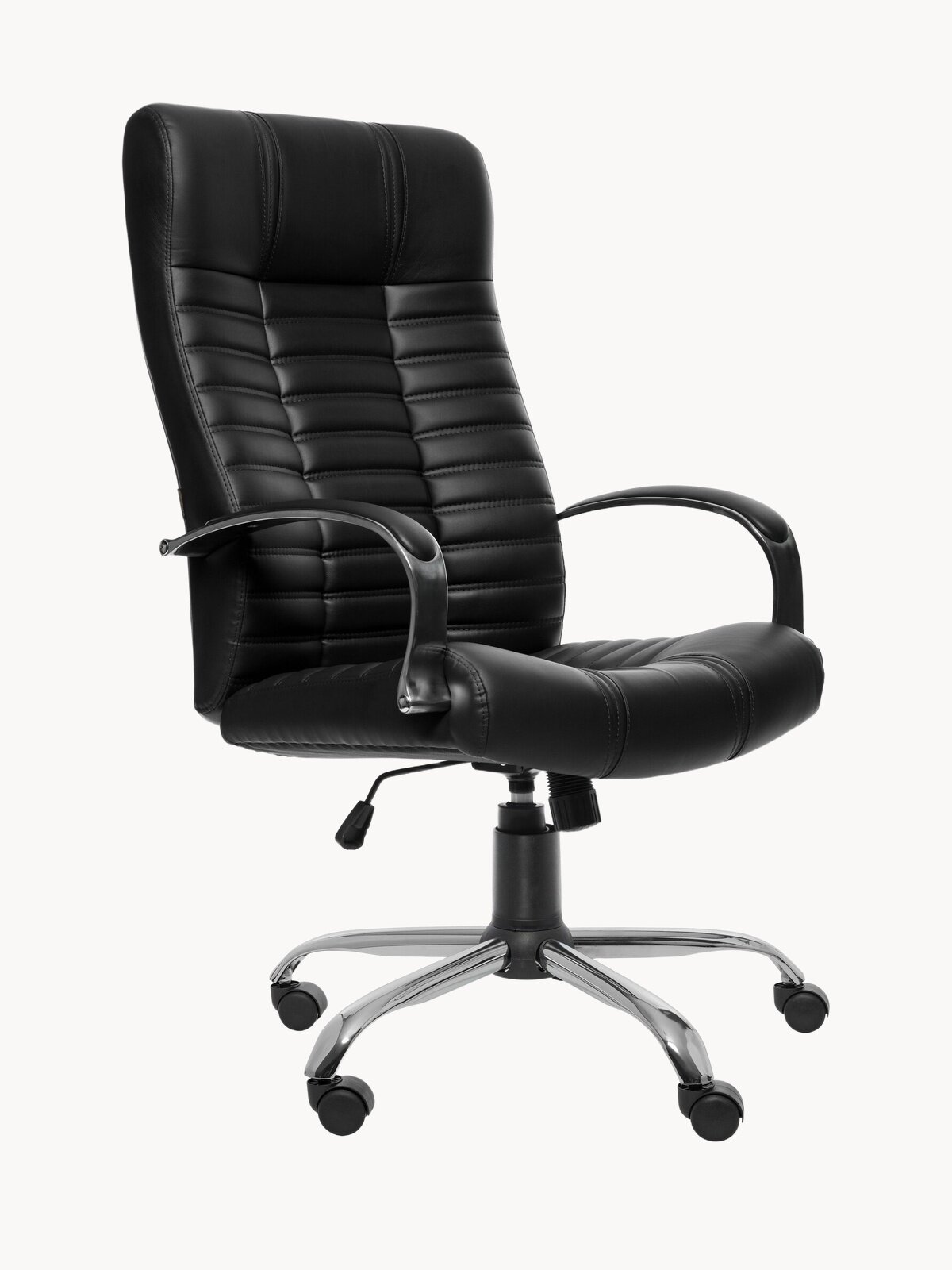 Кресло офисное Атлант-2 для руководителя, обивка: искусственная кожа, цвет: черный