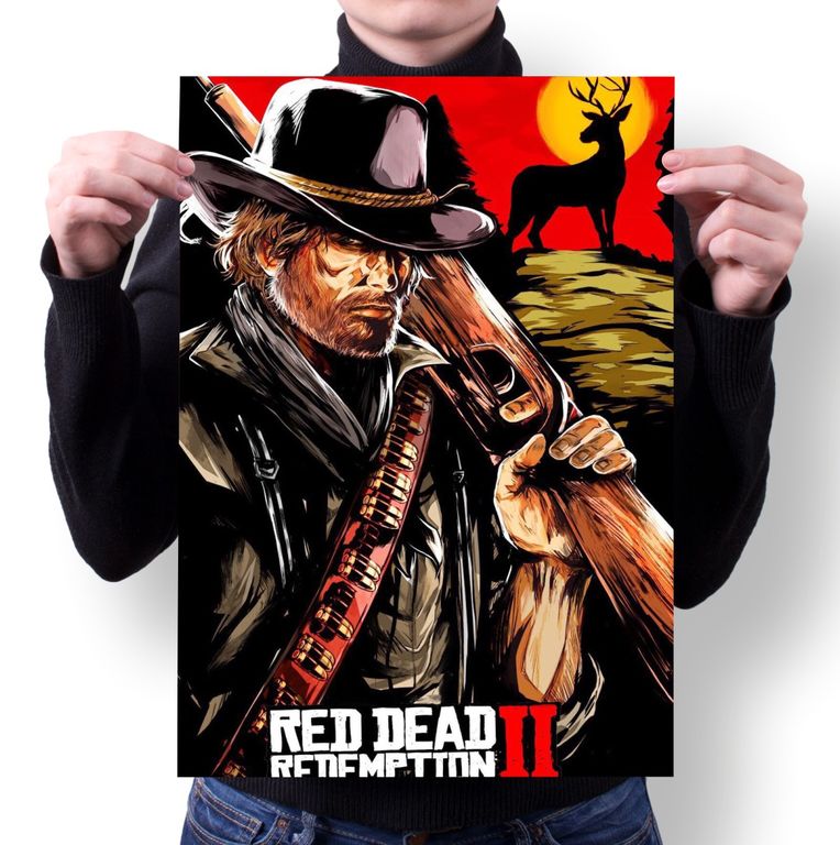 Плакат RED DEAD REDEMPTION 2, РЕД деад редемптион 2 №2, А2