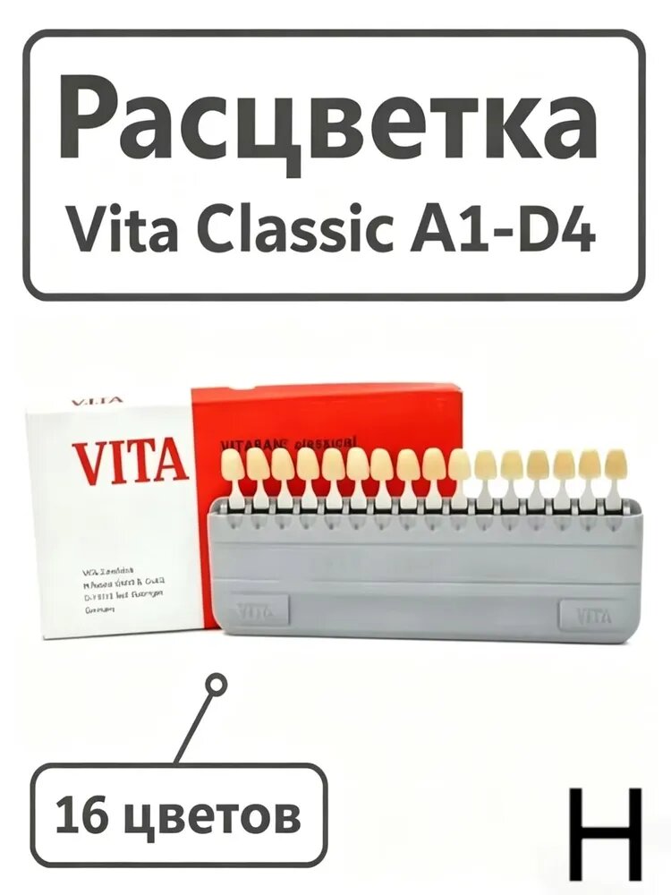 Расцветка Vita clаssiсal шкала А1-D4 расцветка вита для определения цвета зубов