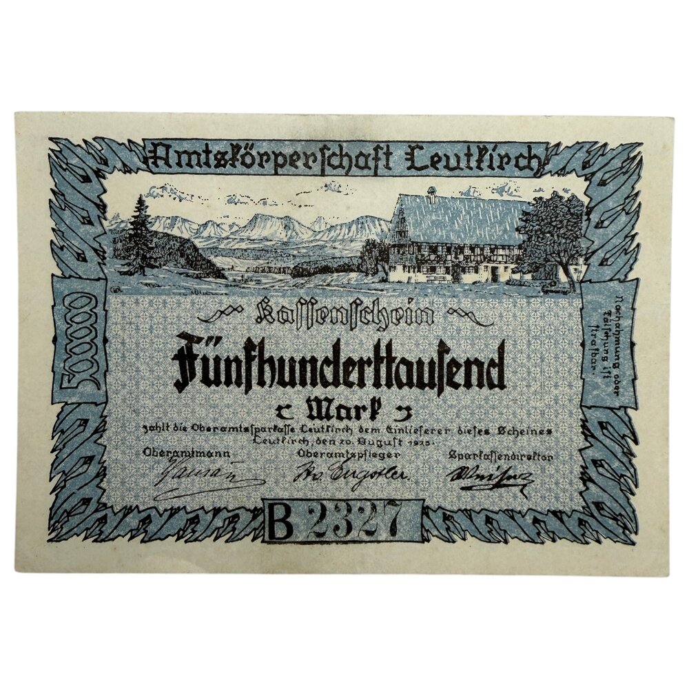 Германия (Веймарская республика) Лойткирх 500000 марок 1923 г. (Серия B)
