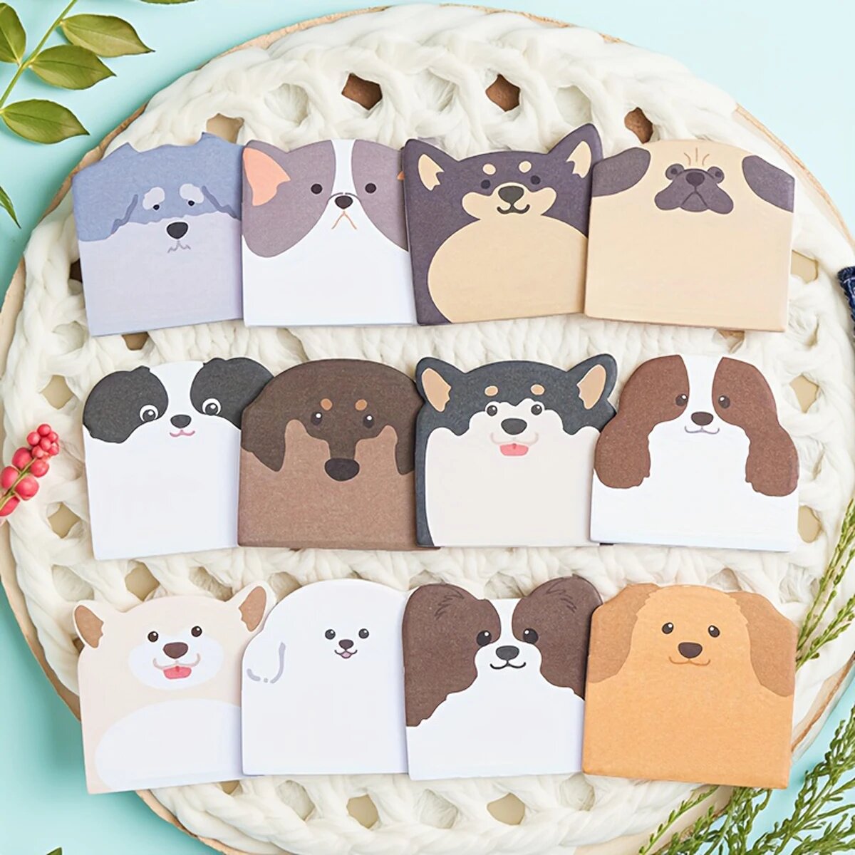 Милые стикеры животные 240 шт Dog-12pcs