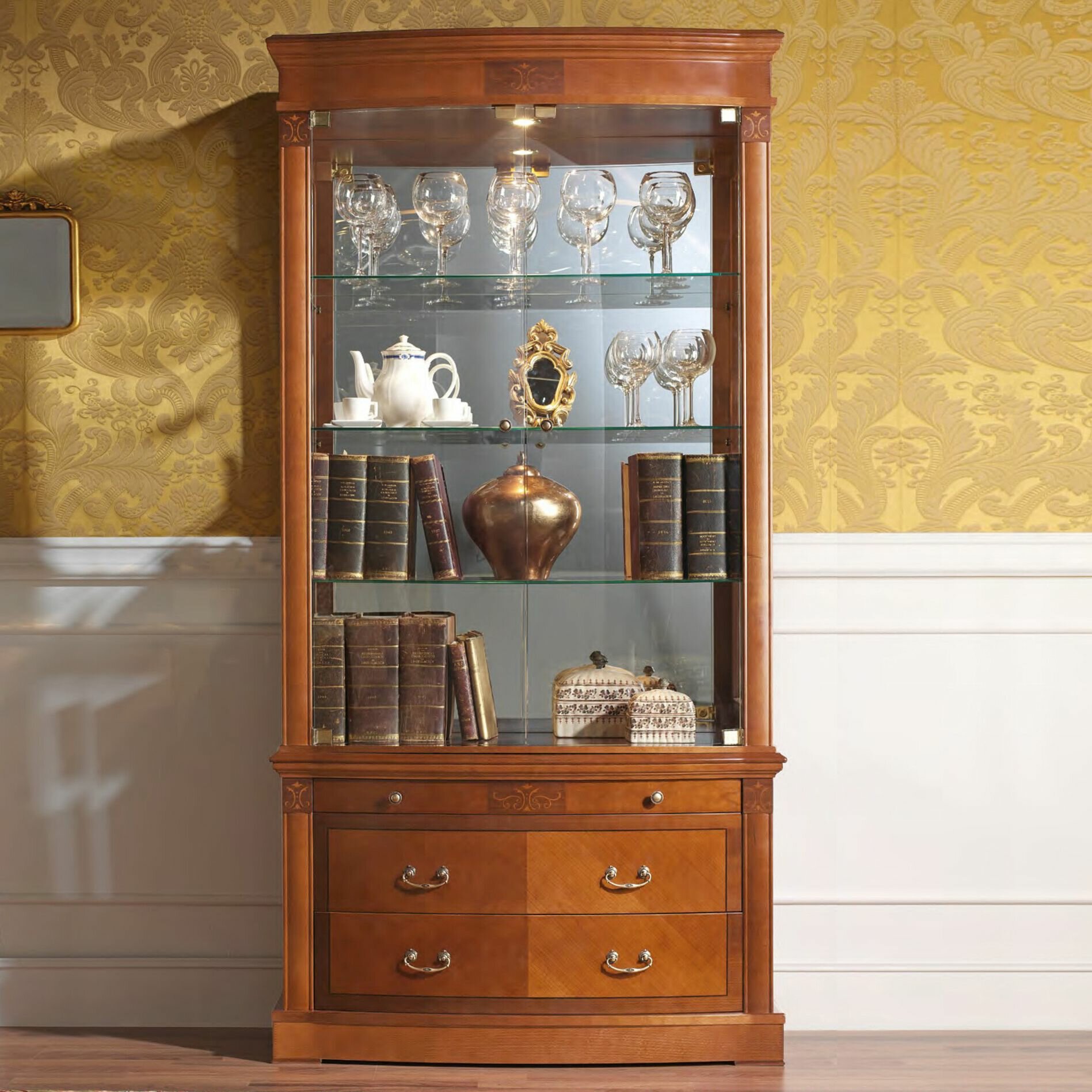 Шкаф-витрина Panamar 805.835 102х46х201 см, Cerezo