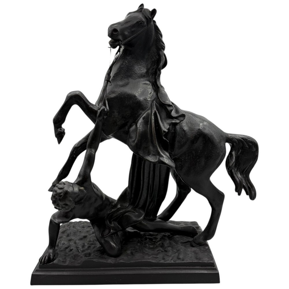 Чугунная скульптура "Конь с упавшим всадником" 1960-1984 гг. Автор Клодт, Куса, СССР