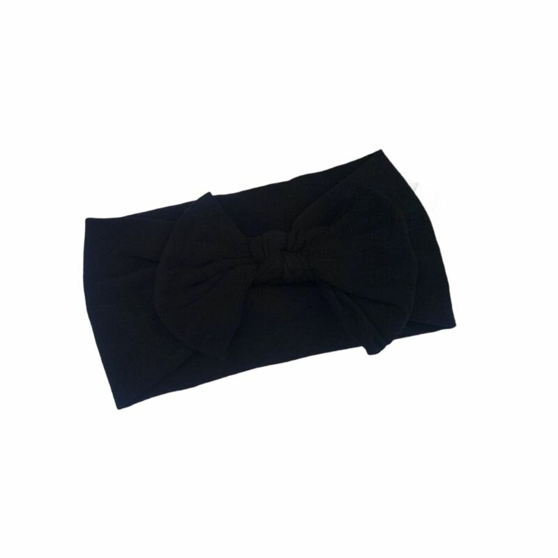 Многоразовые нейлоновые банты для волос, разноцветные, для повседневного использования и фотосессий, Черный