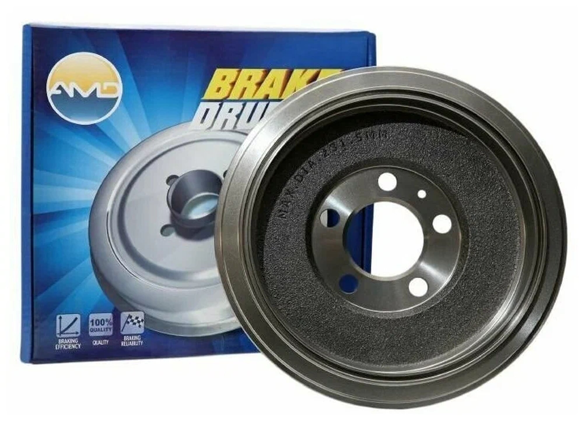 Барабан тормозной AMD AMDBD251, для Volkswagen Polo седан V 612/602 и Skoda Octavia 1U2/1U5