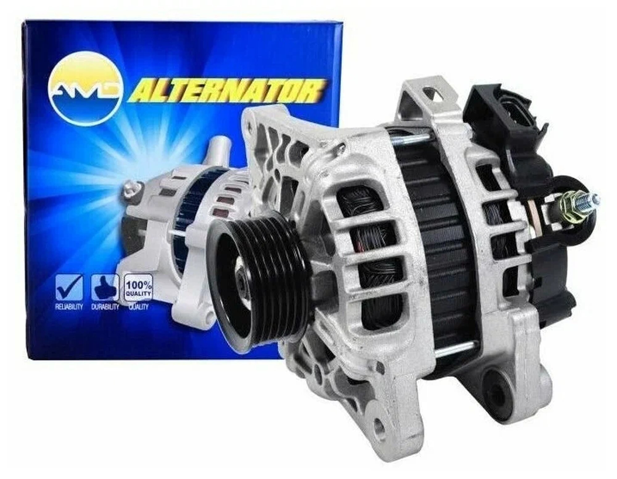 Генератор AMD AMDEL665, POLY-V6, для Hyundai Solaris II, KIA Rio IV