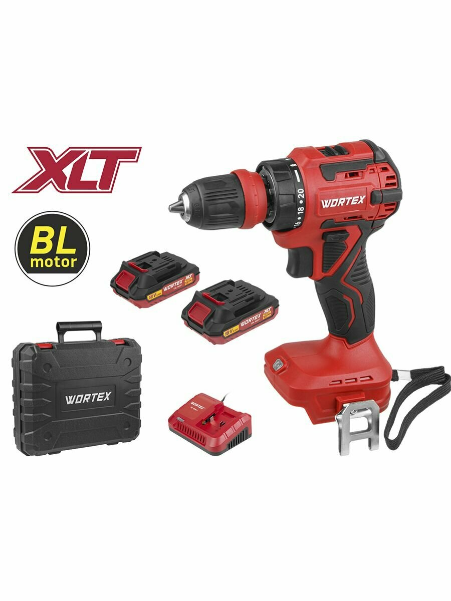 Дрель шуруповерт аккумуляторная WORTEX BD 2025 LiSET ALL1 XLT SOLO С 2 АКБ и З/У (1325843)