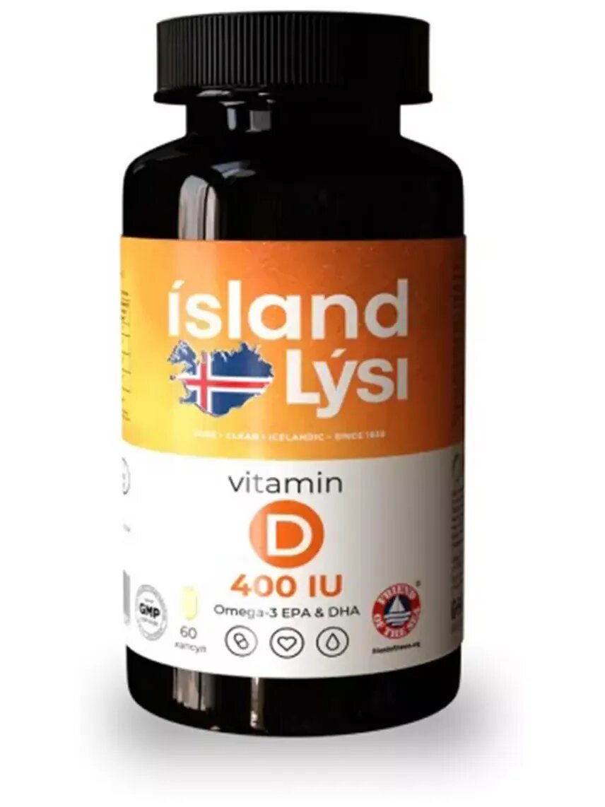 Лиси рыбий жир из диких морских рыб Lysi омега-3 витамин Д капс.№60