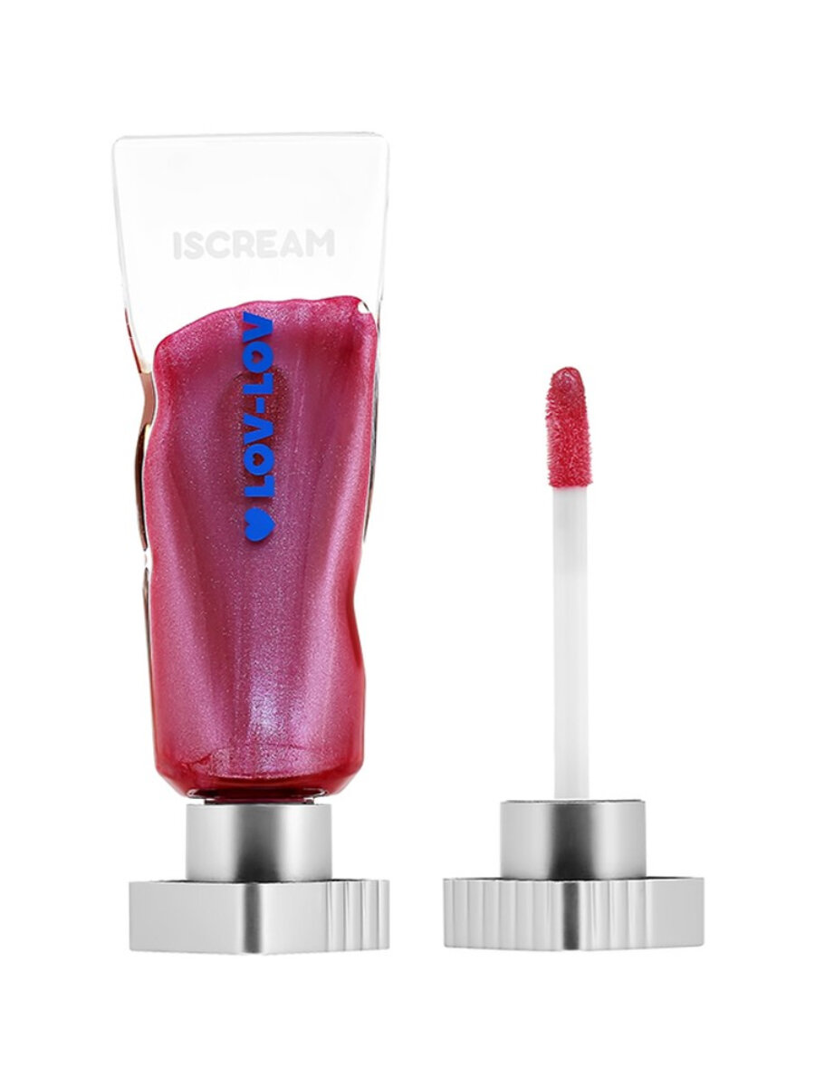 Блеск для губ ISCREAM коллекция LOV-LOV, тон 04, с глиттером