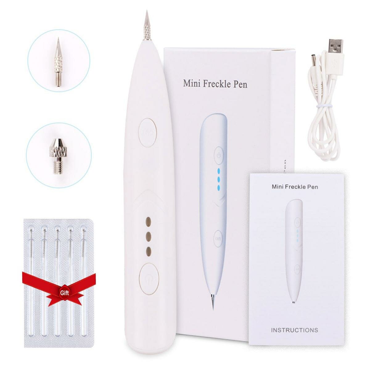 Лазерное удаление темных пятен на коже, плазменная ручка, игла, аппарат для удаления родинок и татуировок, специальный набор для ухода за кожей лица с тонкой иглой