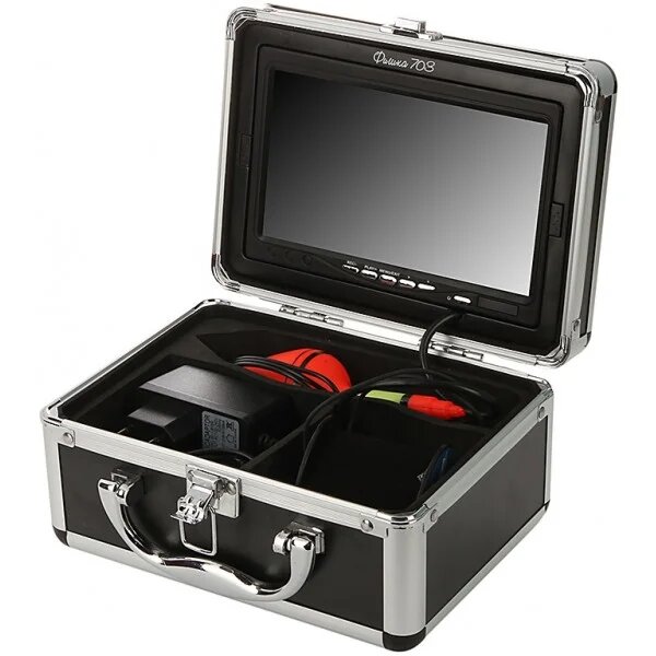 Подводная камера Фишка 703, 24 диода, запись, глубина сканирования 15м, экран 7", угол излучения 140 гр.