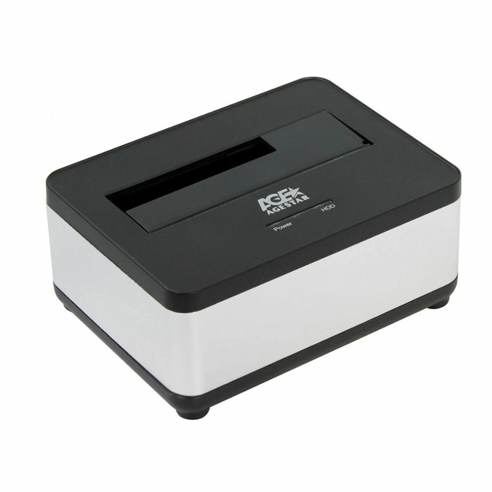 AgeStar Контейнер для HDD 3UBT7 SILVER Докстанция 2,5" 3,5" SATAIII 3UBT7 SILVER USB 3.0, пластик, серебристый