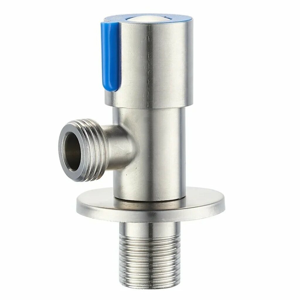 Кран для стиральной машины РМС SUS124KR-01B, угловой 1/2"x1/2"