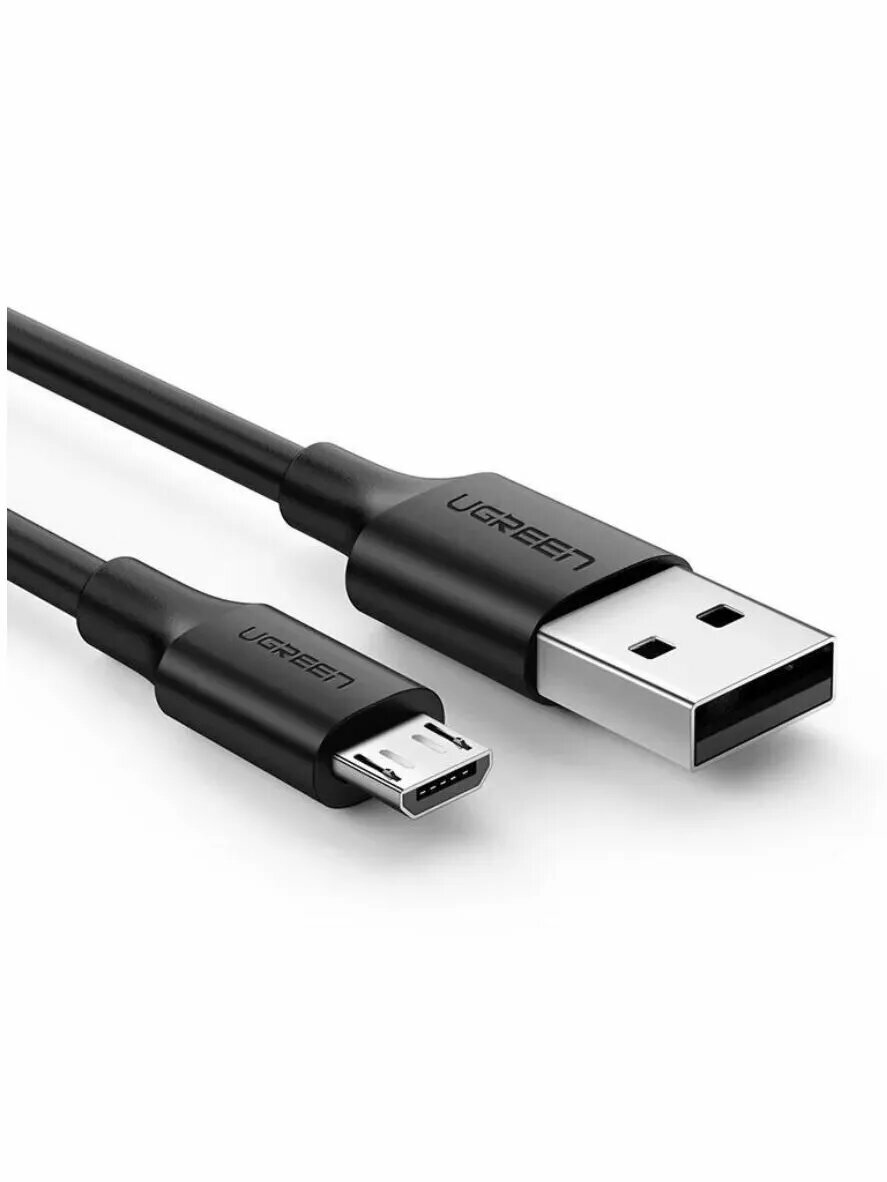 Кабель интерфейсный UGREEN US289 60827_ USB 2.0 A to Micro USB Nickel Plating. Длина: 3м. Цвет: черный