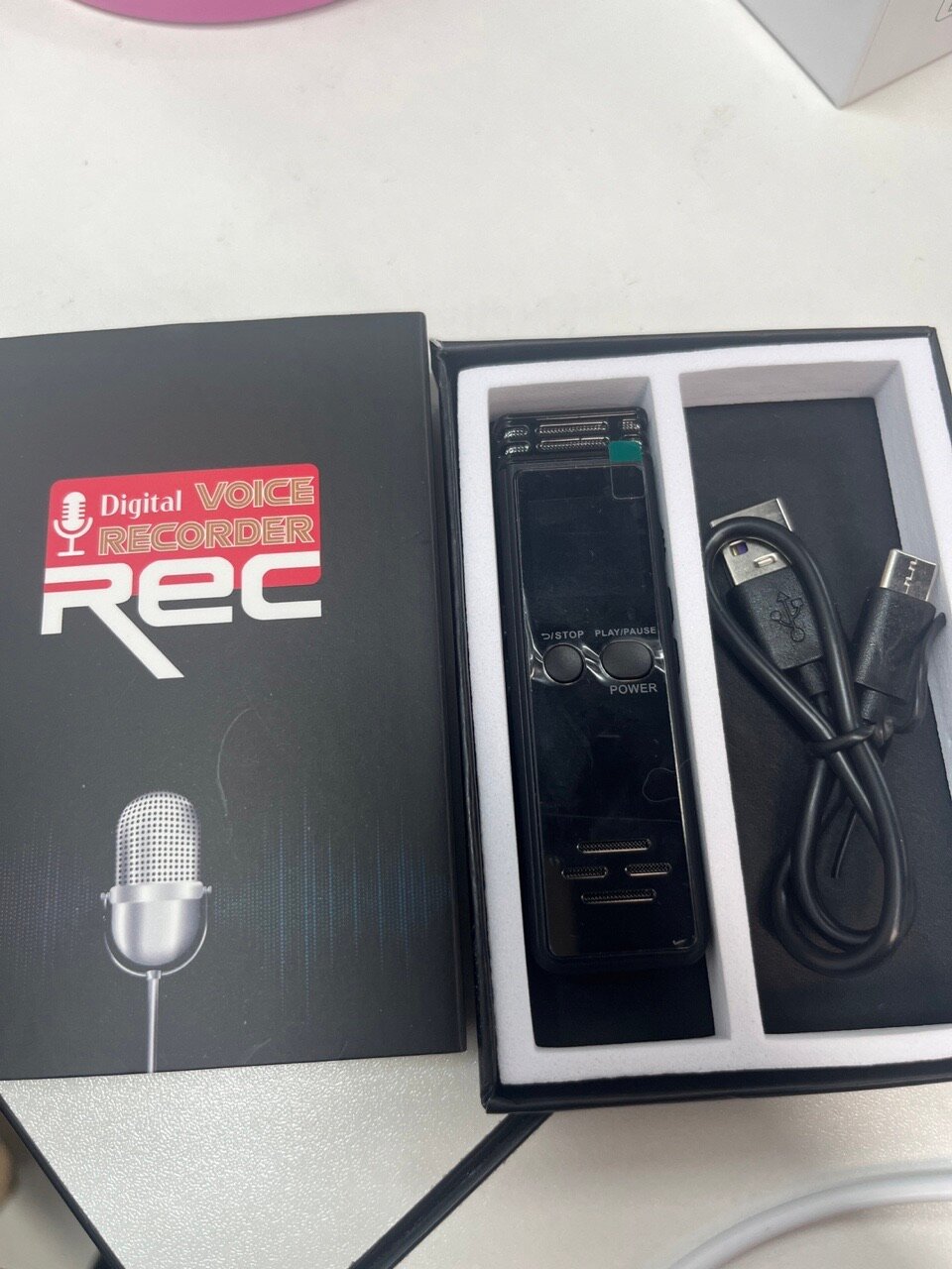 Digital Voice Recorder 32 ГБ активированные записи воспроизведение с помощью микрофона и динамика 1536 кбит / с.