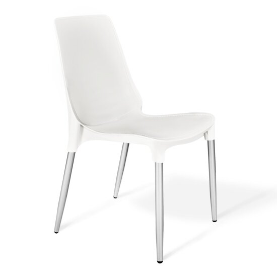 Стул обеденный Sheffilton SHT-S75-1 белый/хром лак