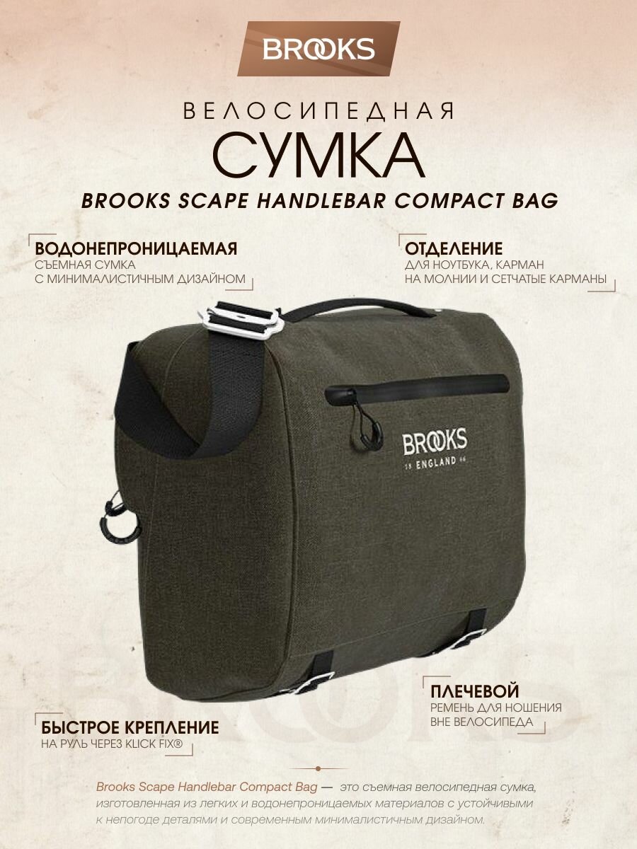 Сумка для велосипеда Brooks Scape Handlebar Compact Bag