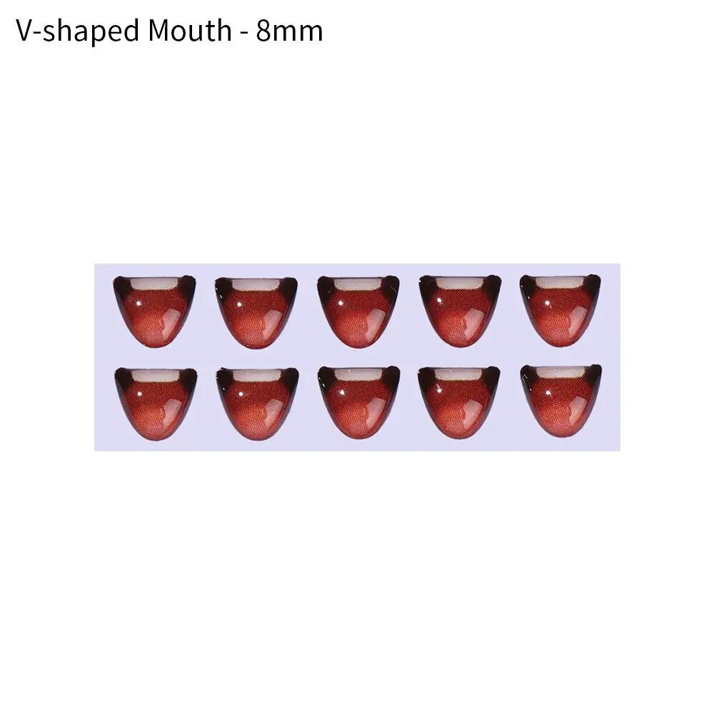 Наклейки на рот для кукол, V-shaped Mouth-8mm, Бордовый