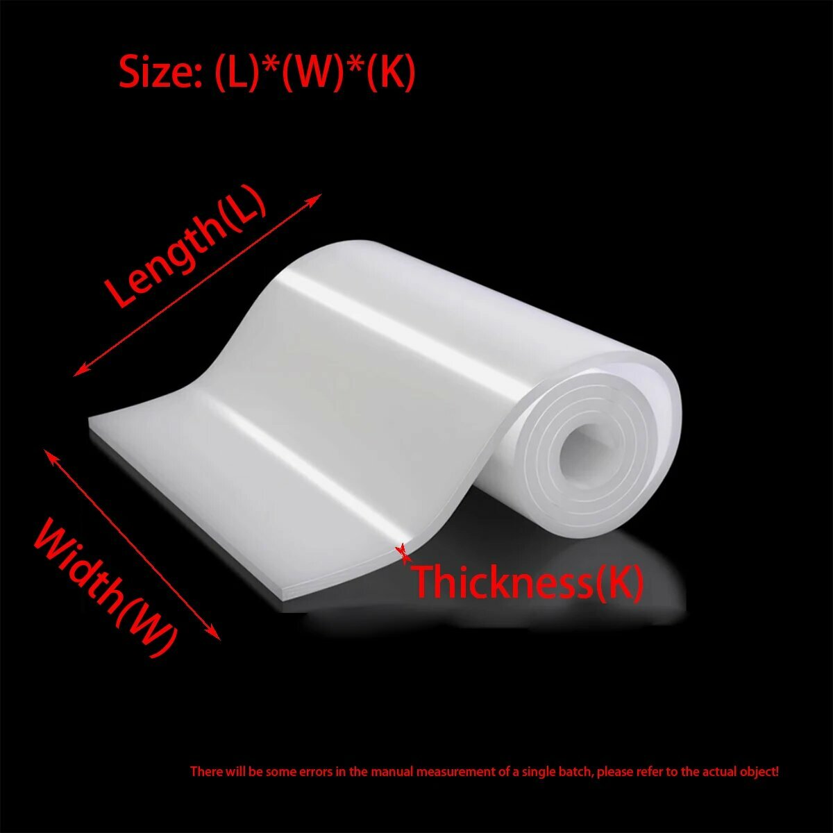 Термостойкие силиконовые прокладки 0,5-10 мм 0.5mmX200X200mm 1PCS