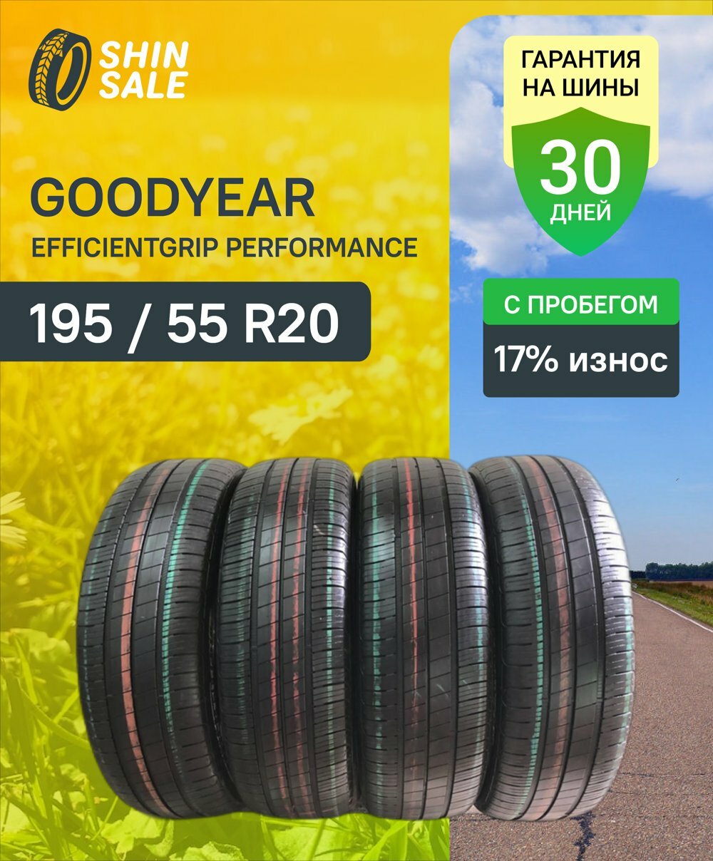 Летние БУ шины Goodyear EfficientGrip Performance 195/55 R20 17.0% износ VIRT0009927
