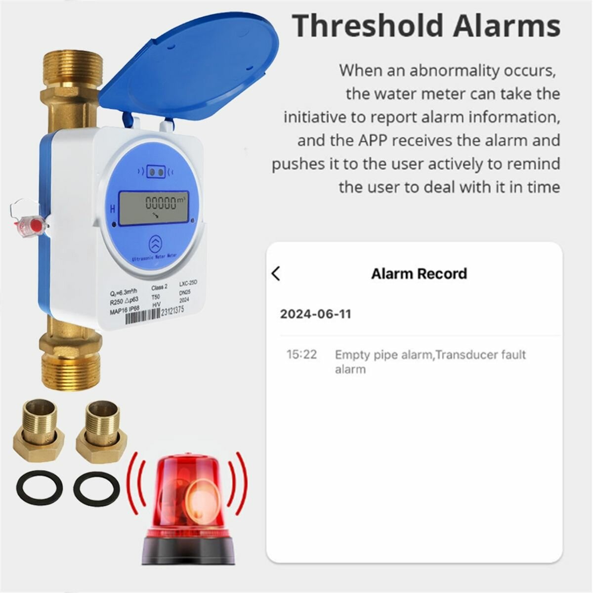 Умный Ультразвуковой Счетчик Воды Tuya Zigbee Dn25Mm С ЖК-Дисплеем