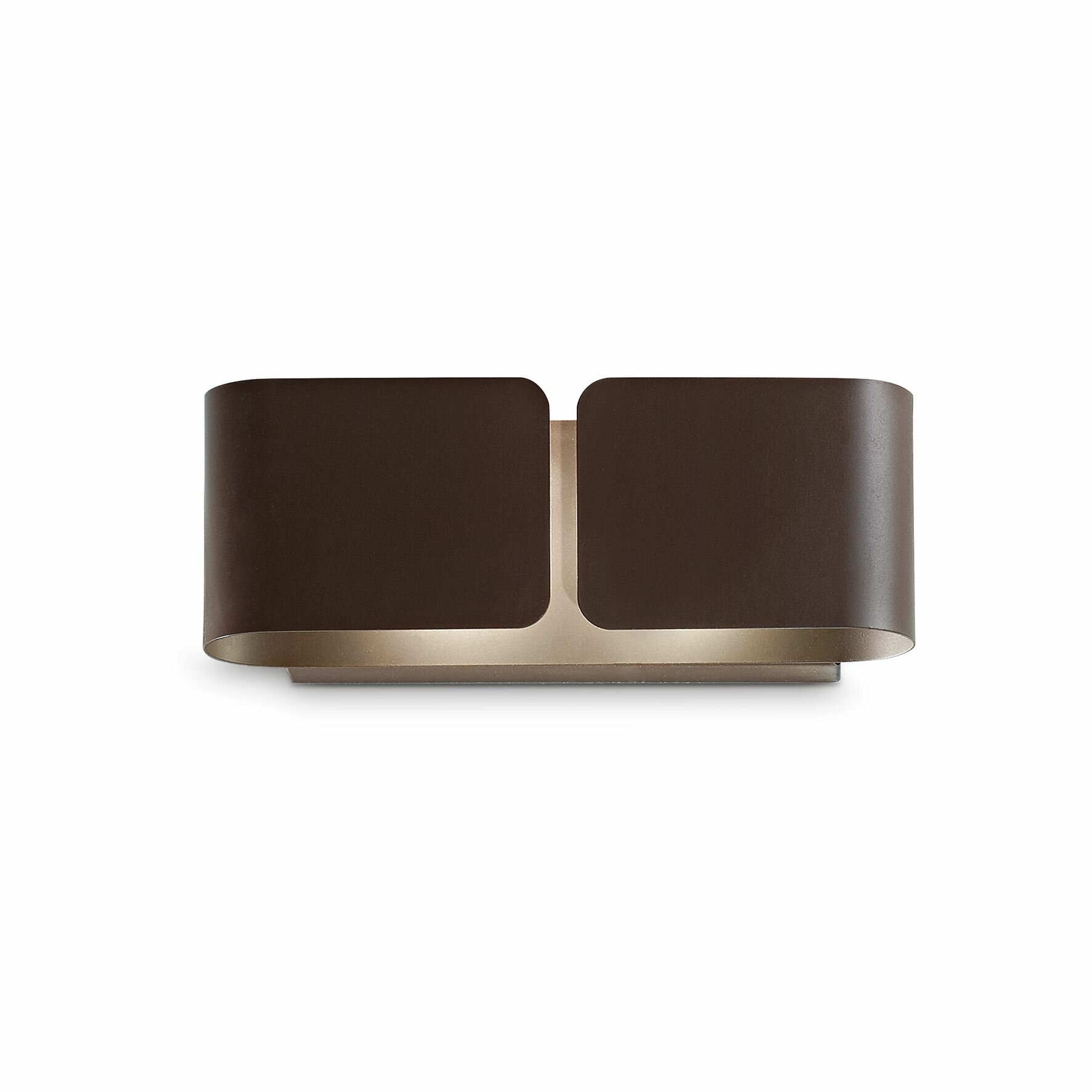 Светильник настенный ideal lux Clip AP2 Mini L250 макс.2x40Вт G9 230В IP20 Кофе/Белый Металл/Стекло 170923.