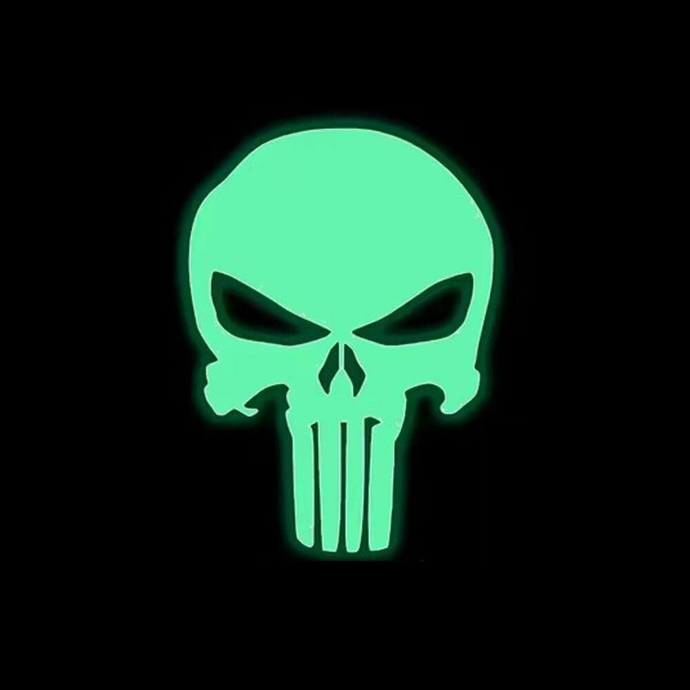 Наклейка "Световозвращающая наклейка кровавый Каратель Череп"