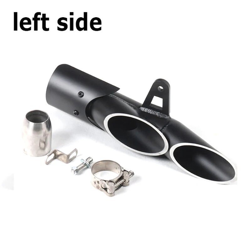 Глушитель выхлопной трубы мотоцикла для Mt09 Nmax Rx 570 Z900 Yamaha Mt 07 Cb650r Honda Cb 550 Exc Kawasaki Zx6r 2005 2006 R6 two holes left