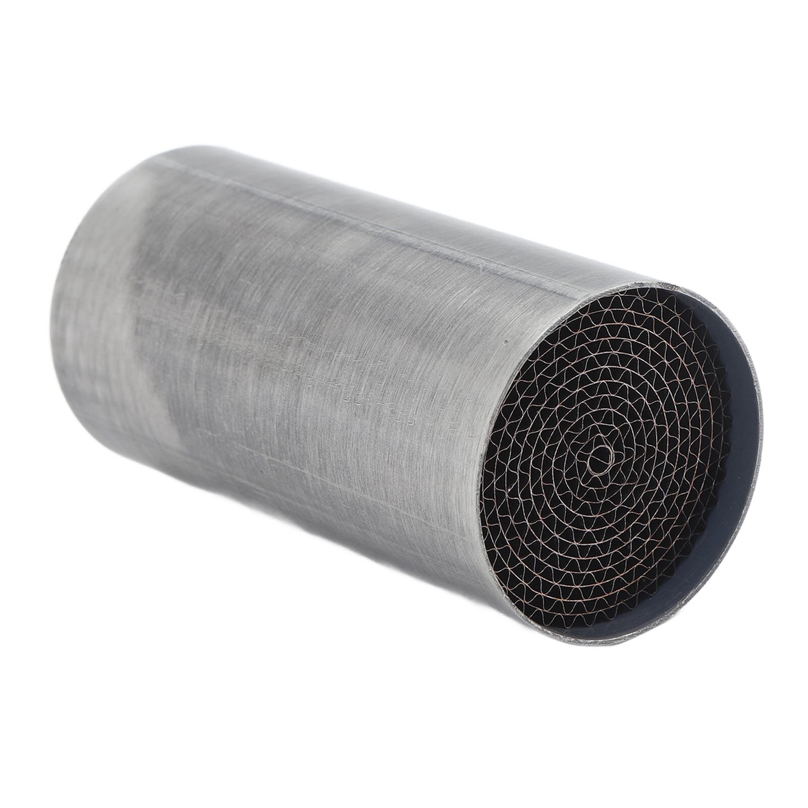 Катализатор выхлопной трубы мотоцикла из нержавеющей стали, передний средний глушитель, катализатор, универсальный для мотоцикла, 48x100 мм/1,88x3,93 дюйма