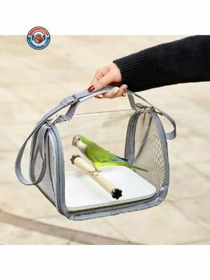 Переноска для птиц и рептилий, рюкзак-клетка с вентиляцией и защитой от побега, универсальная переноска для голубей, корелл, волнистых попугаев и ящериц, удобная и легкая для прогулок и поездок