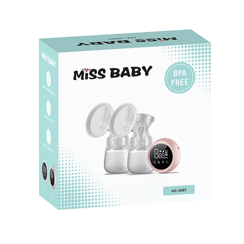 Молокоотсос Missbaby, электрический, двусторонний, бесшумный, синий