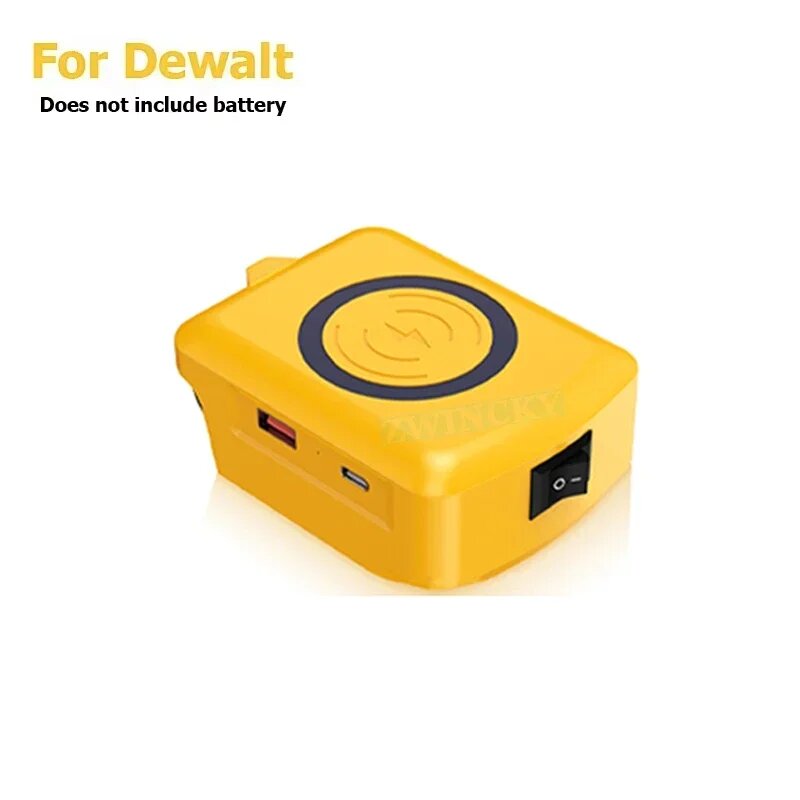 Беспроводной адаптер зарядки для аккумуляторов Makita/Dewalt/Milwaukee 18В ZWINCKY For Dewalt
