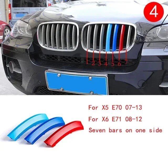 For BMW X1 X3 X4 X5 X6 E84 E70 E71 F15 F16 F25 F26 G01 G02 G05 M 3 Color Front Kidney Air Grille Radiator Grille Cover Trim