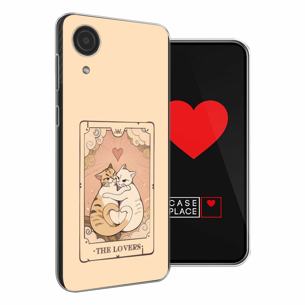 Чехол на Samsung Galaxy A03 Core / Самсунг Галакси А03 Core с принтом "The lovers cats 1 - 14 февраля" — фото 1
