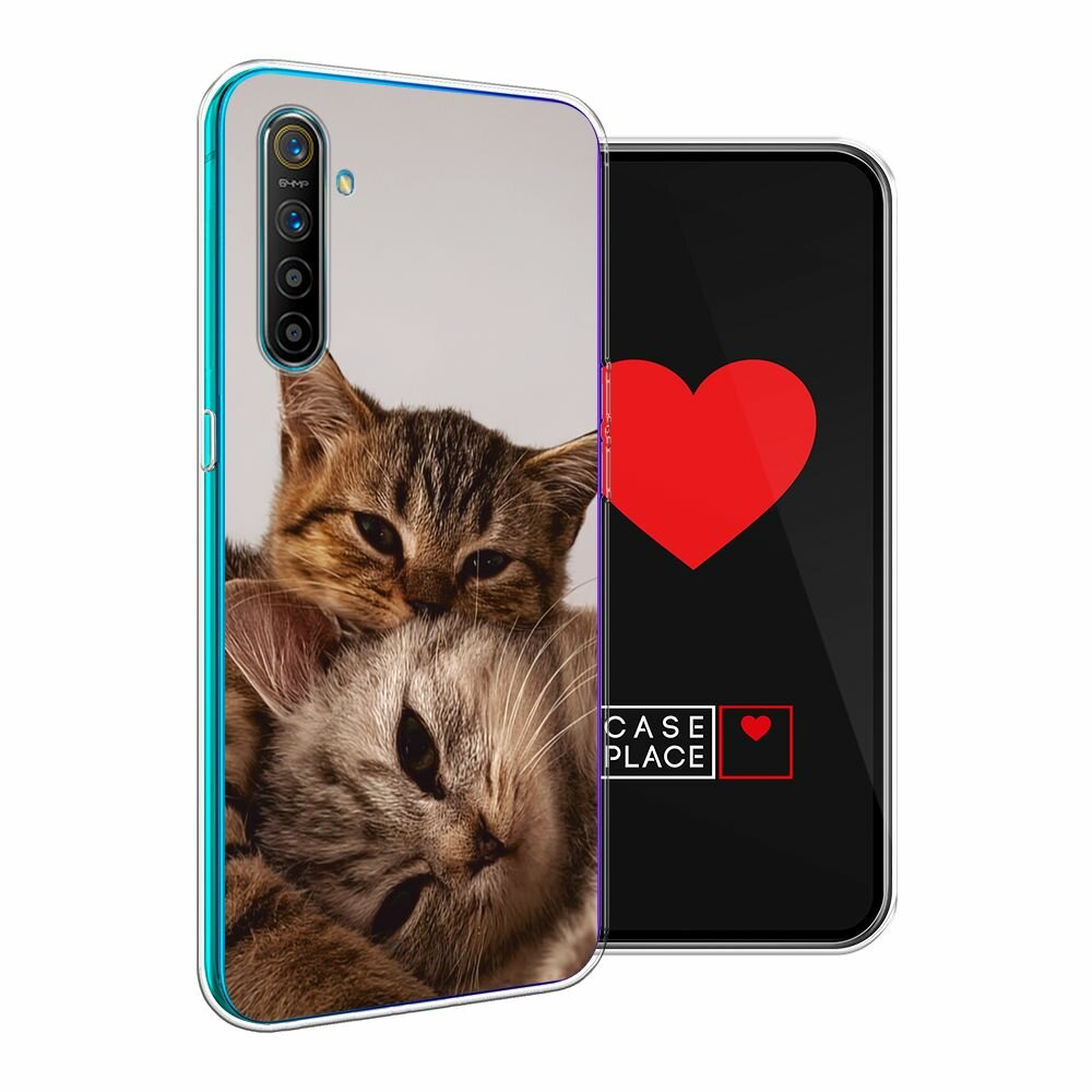 Чехол на Realme XT / Реалми XT с принтом "Нежные котята - 14 февраля" — фото 1