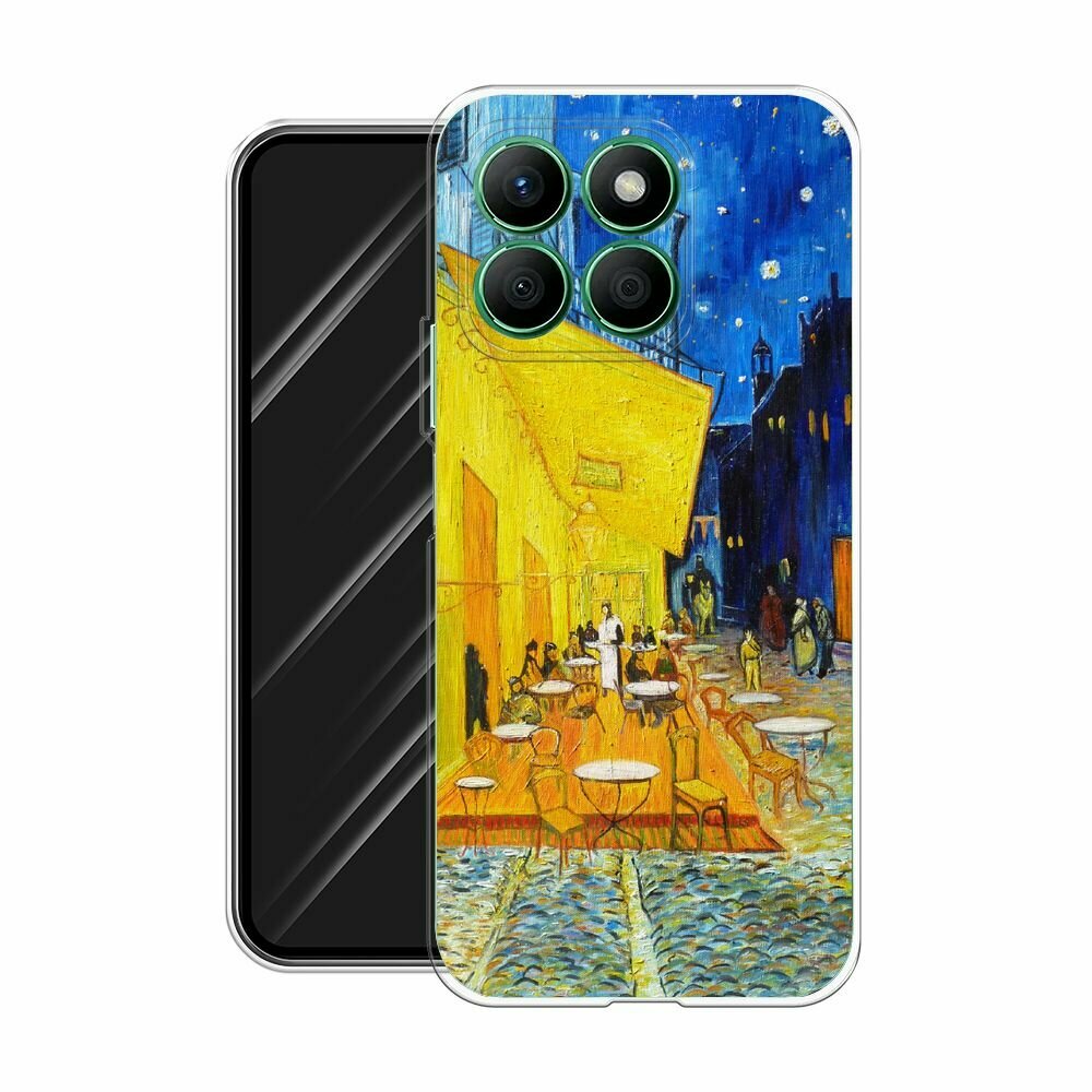 Силиконовый чехол на Honor X8B / Хонор X8B с принтом Ван Гог Желтый дом — фото 1