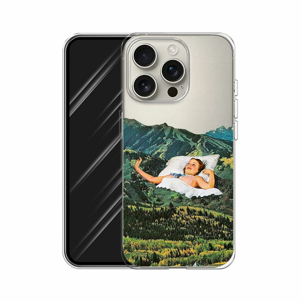 Чехол на Apple iPhone 16 Pro / Айфон 16 Про с принтом Good morning, my darling, прозрачный — фото 1