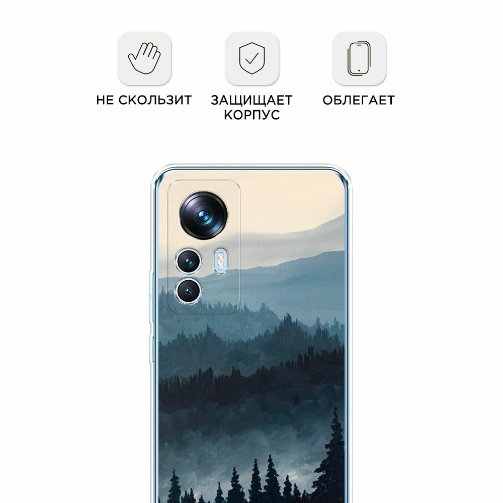 Чехол на Xiaomi 12T/12T Pro / Сяоми 12T/12T Про с принтом "Туманные горы" — фото 1