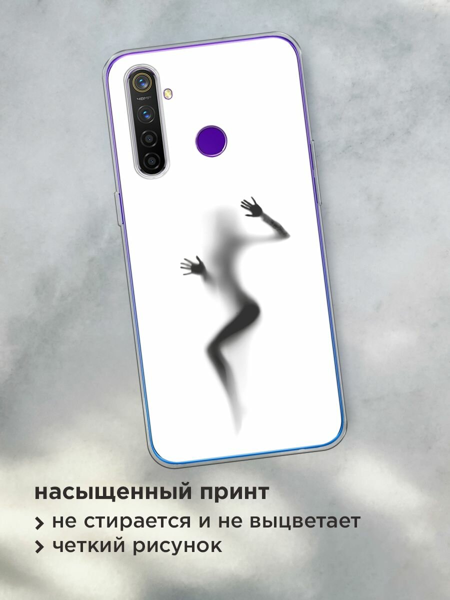 Чехол на Realme 5 Pro / Реалми 5 Про с принтом "Девушка в душе" — фото 1