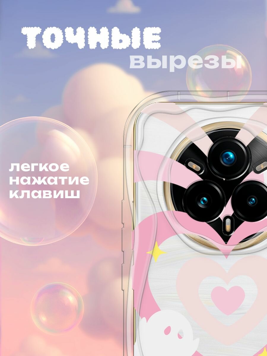 Чехол на Realme 14 Pro Plus / Реалми 14 pro plus с принтом "Приведения в серцах" — фото 1