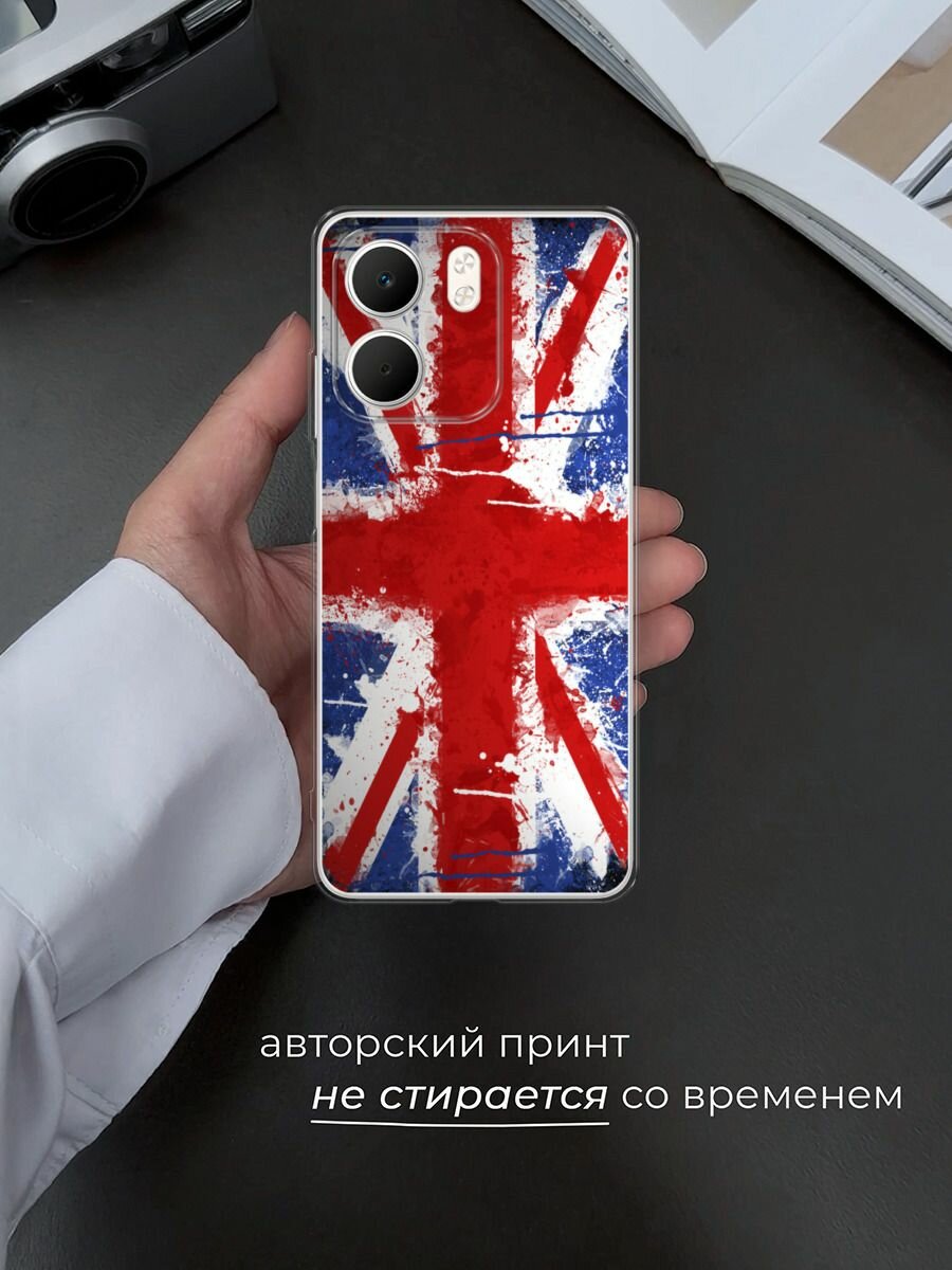 Чехол на Oppo A5x / Оппо А5x с принтом "Флаг Великобритании 2" — фото 1