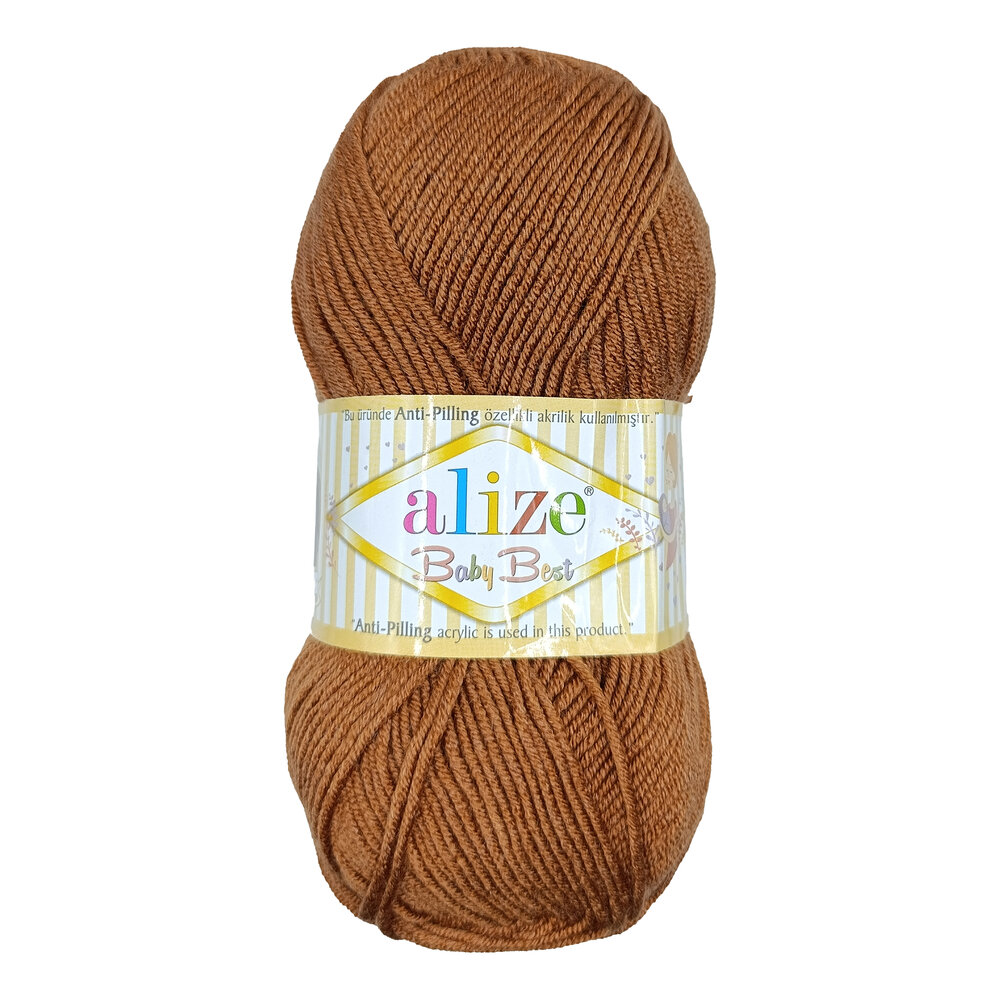 Пряжа для вязания Alize Baby best 572 терракот 100 гр/240 м 10% бамбук, 90% антипилинг акрил