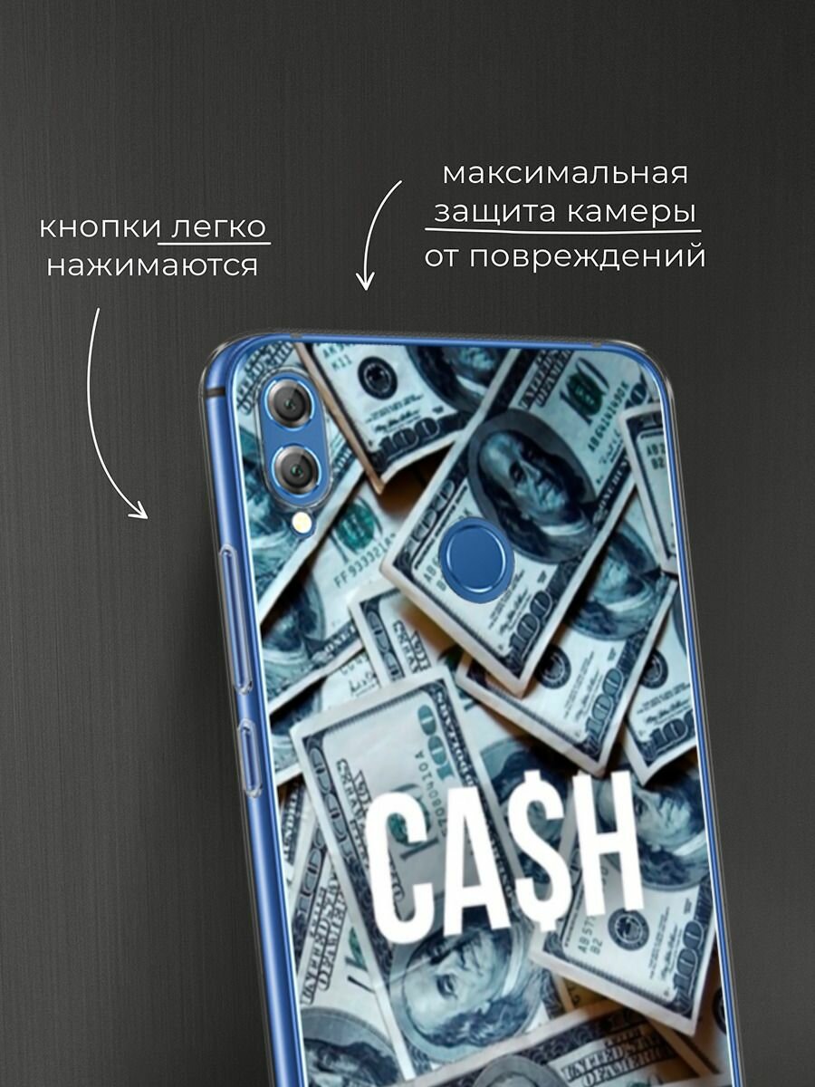 Силиконовый чехол на Honor 8X / Хонор 8Х с принтом "Cash" — фото 1