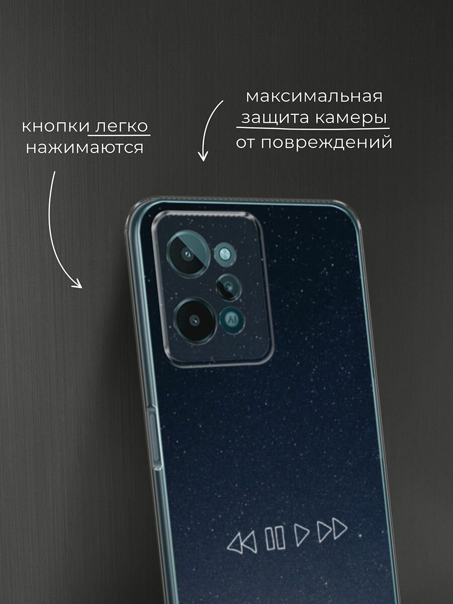 Чехол на Realme C31 / Реалми C31 с принтом "Космическая музыка" — фото 1