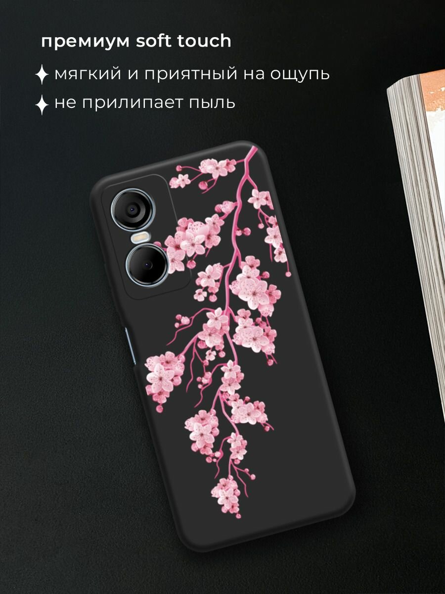 Чехол на Tecno Pop 6 Pro / Текно Поп 6 Про с принтом "Love love love 1"