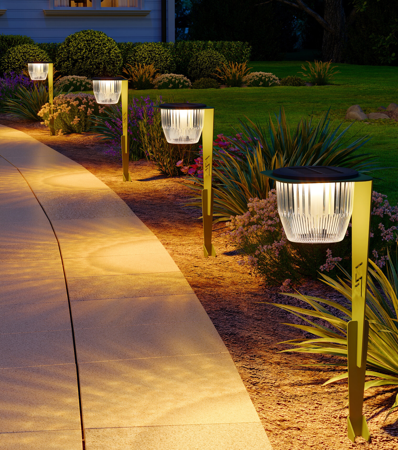 Солнечный Садовый свет 24 часа работы Цветовая температура 3000K, IP65