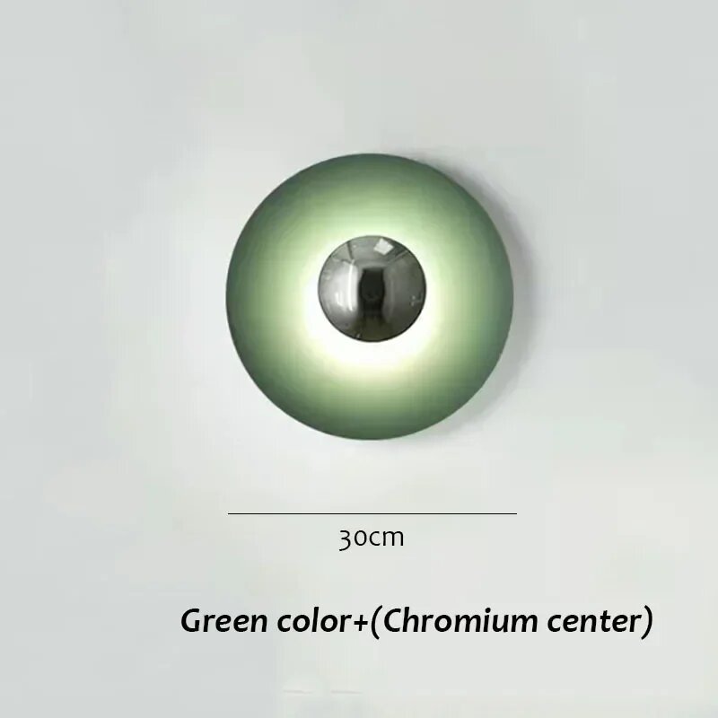 Настенный светильник LOVING LAMPA Зеленый, green and chromiunm, warm white
